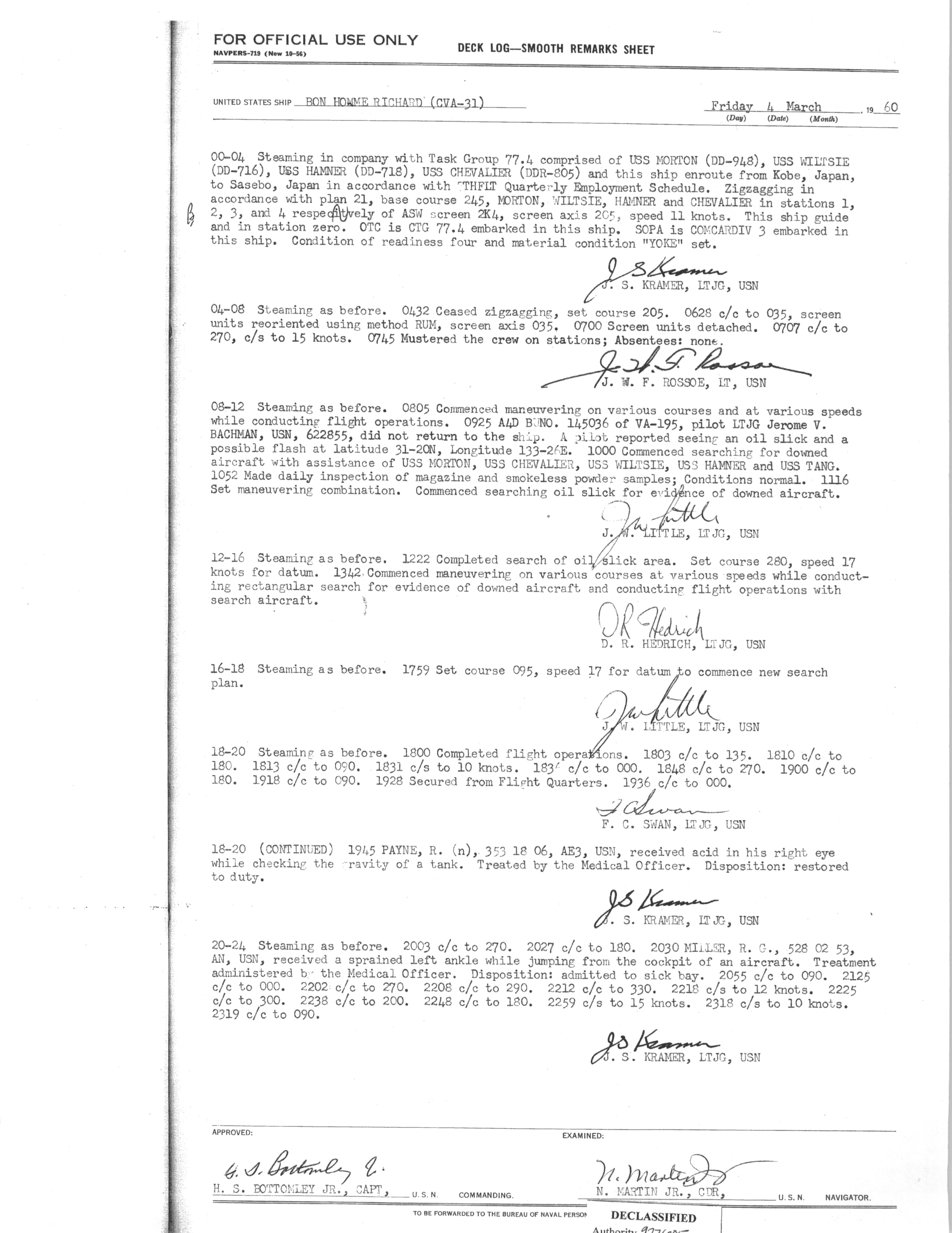 Know Your Records: U.S. Navy Deck Logs – The Text Message