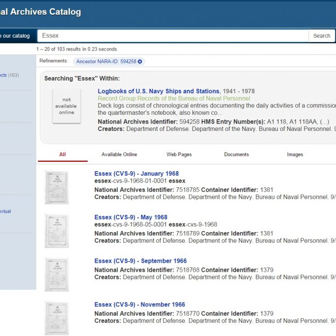 Know Your Records: U.S. Navy Deck Logs – The Text Message