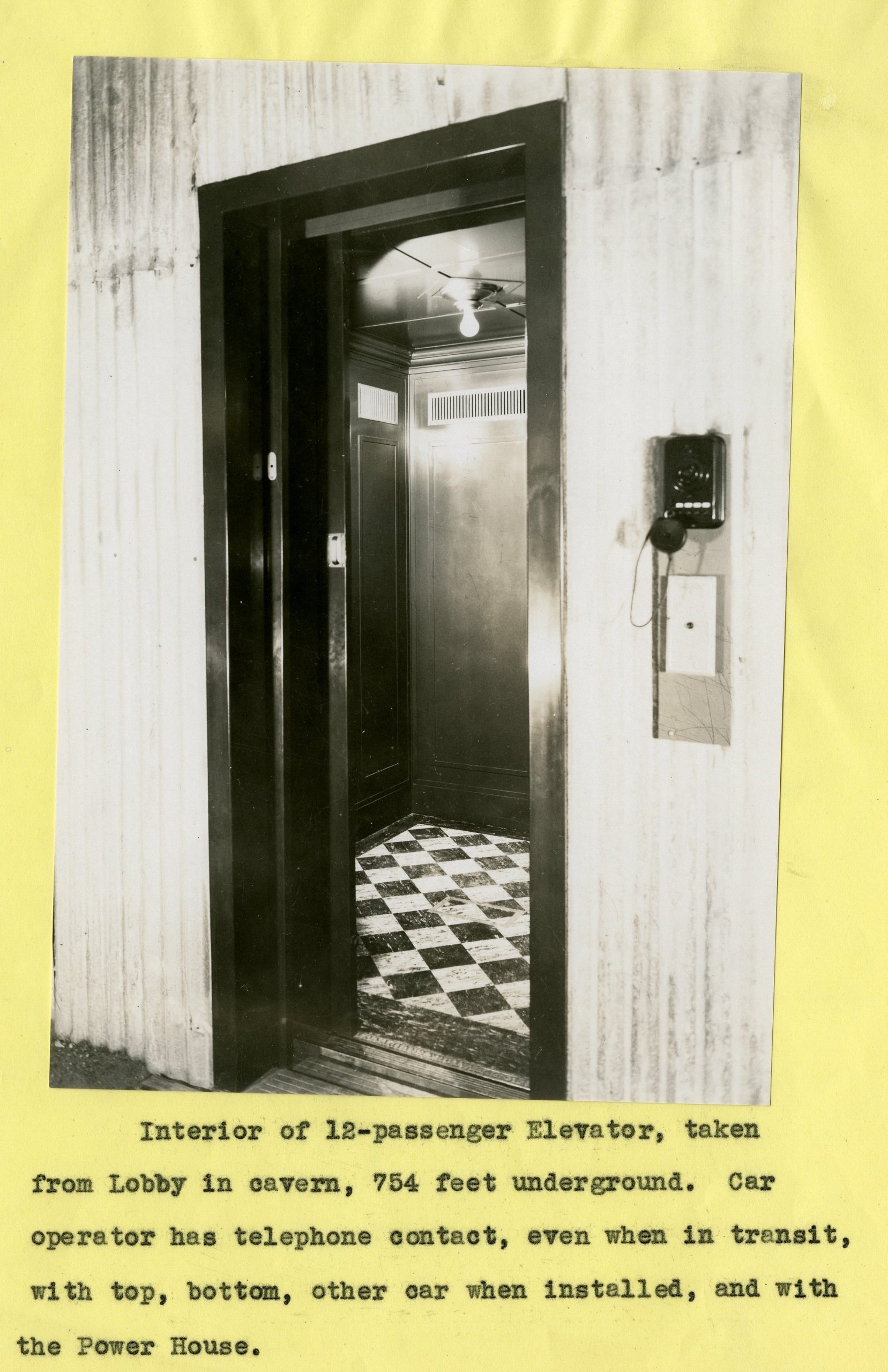 Carlsbad Caverns Elevator Interior (Image Two) – The Text Message