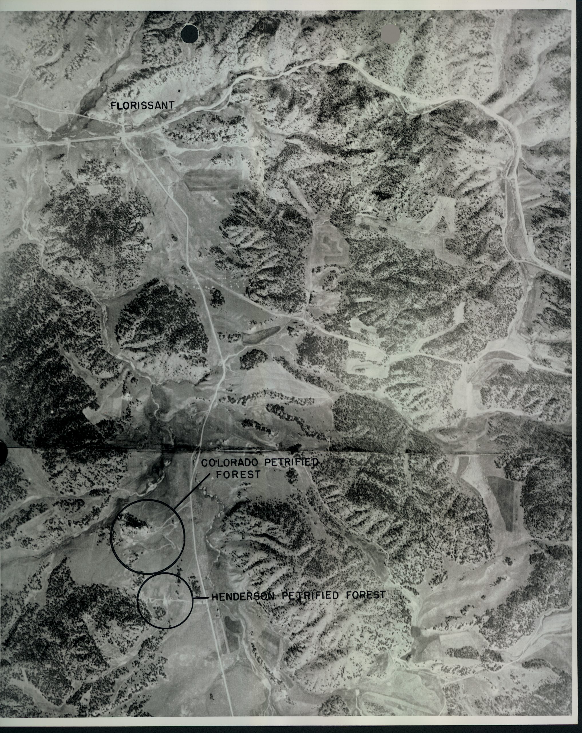 Aerial Photograph of Florissant Colorado Area (NAID 24192493) – The ...