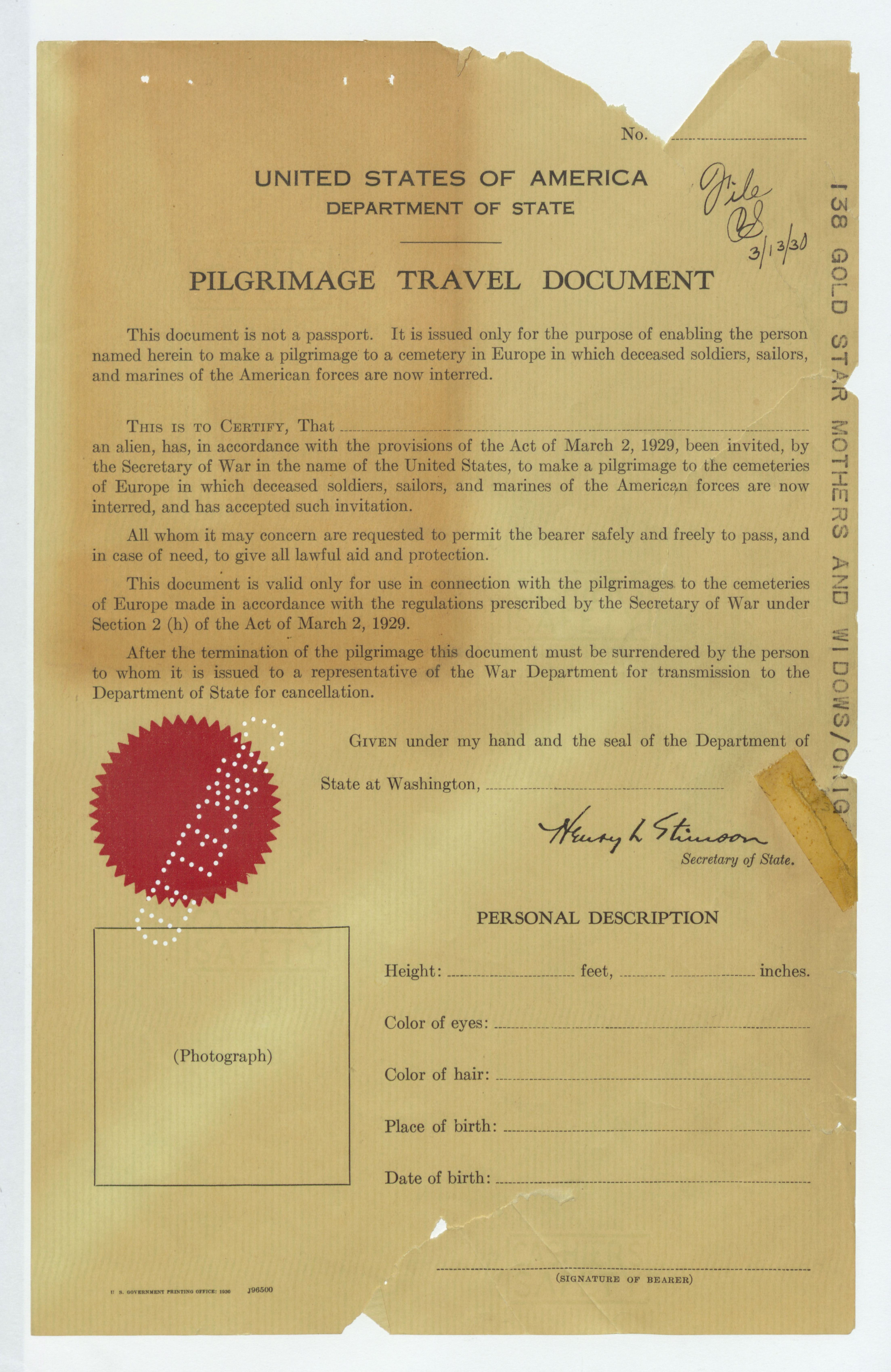 Passports and Travel Documents for Pilgrims: Gold Star Travel – The ...