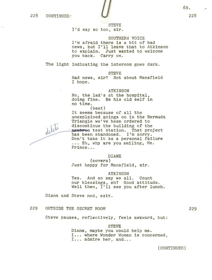 Wonder Woman Script p. 60 – The Text Message