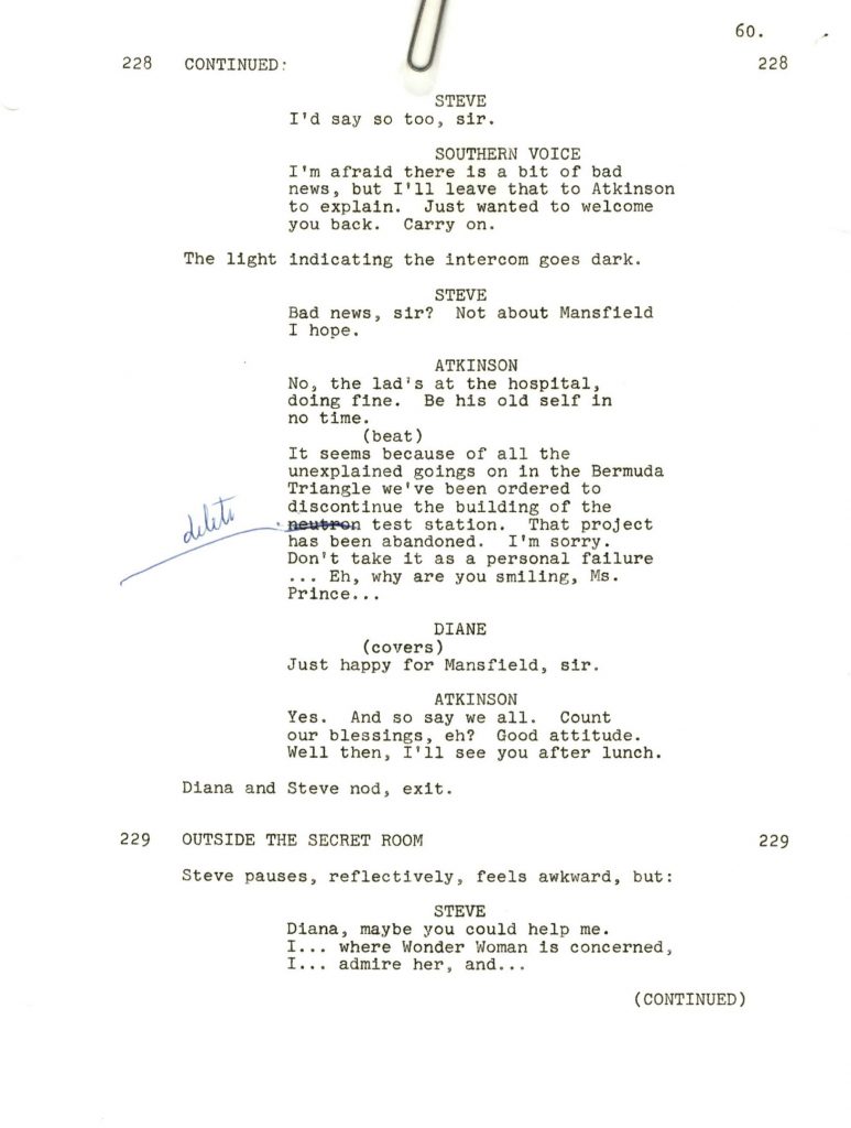 Wonder Woman Script p. 60 – The Text Message