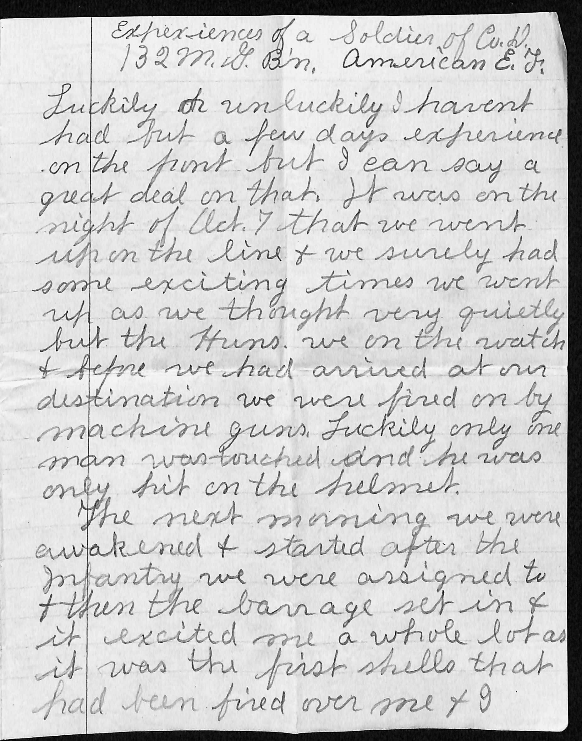 World War I Experiences of the Lone Star Division – The Text Message