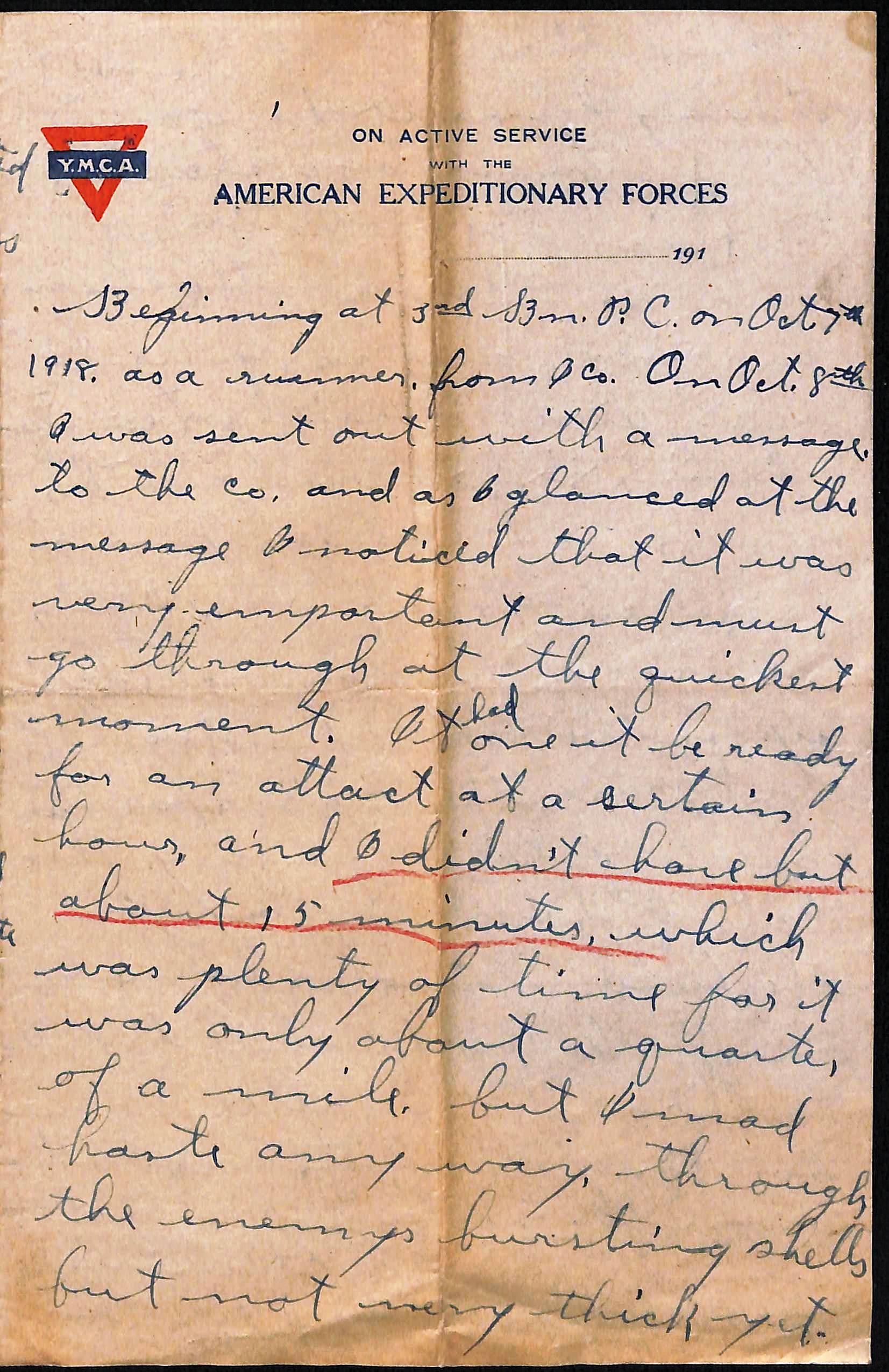 World War I Experiences of the Lone Star Division – The Text Message