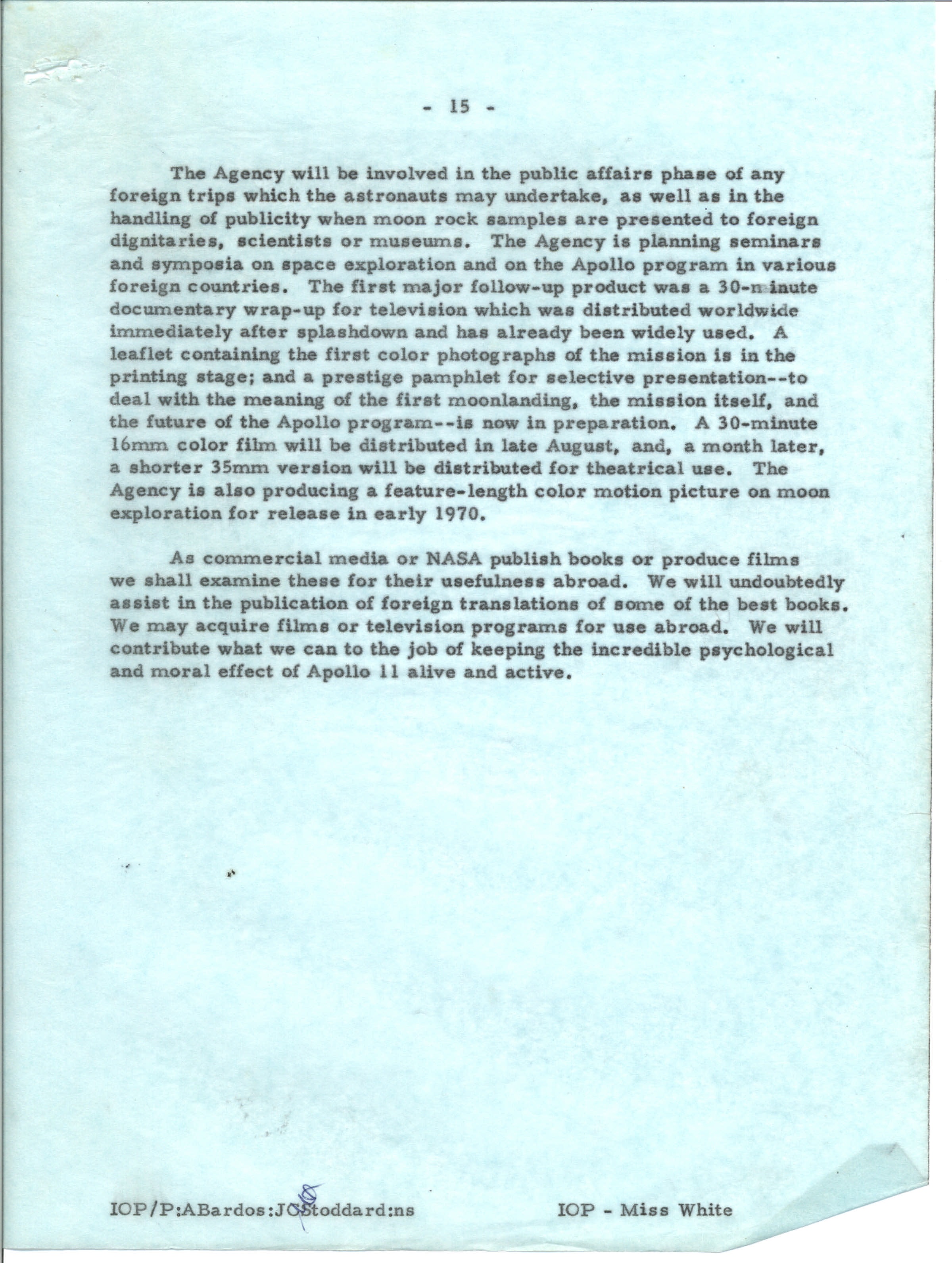 Apollo 11: Telling the Story Around the World: Post-mortem – The Text ...