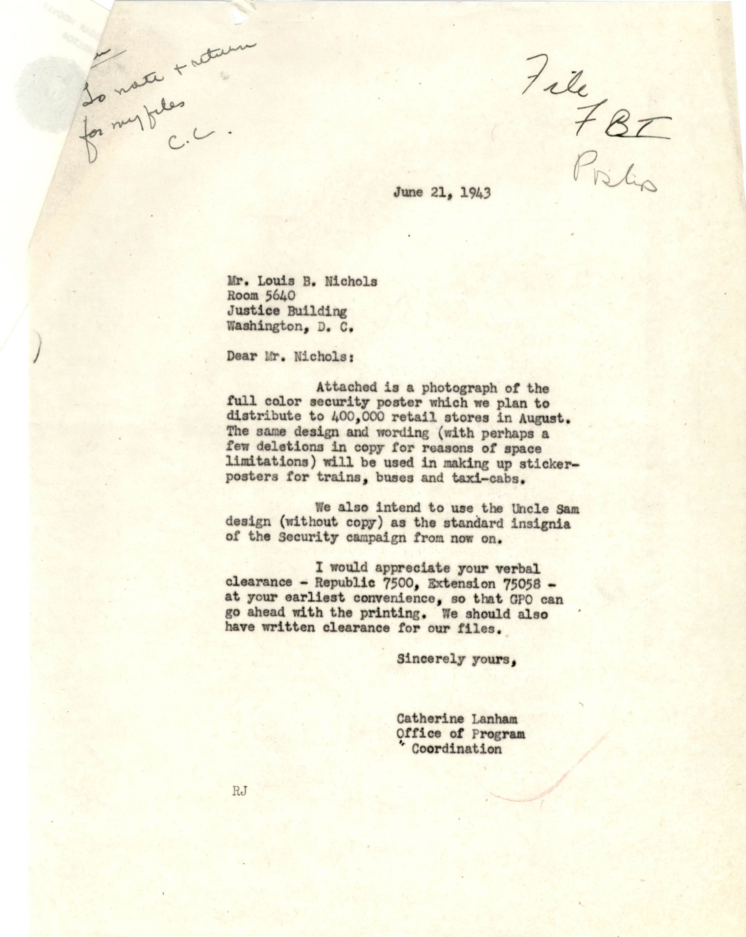 The Uncle Sam “Hush” Poster and the One That Never Was – The Text Message