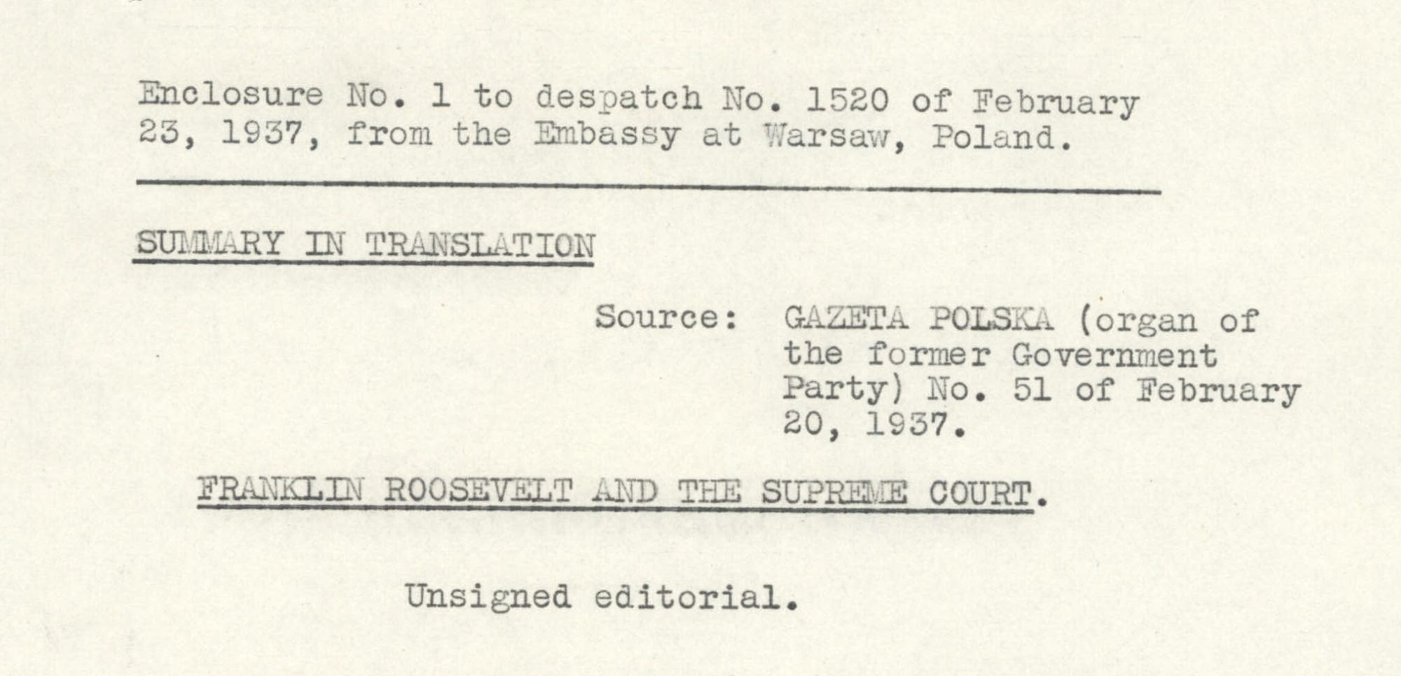 Franklin D. Roosevelt – The Text Message