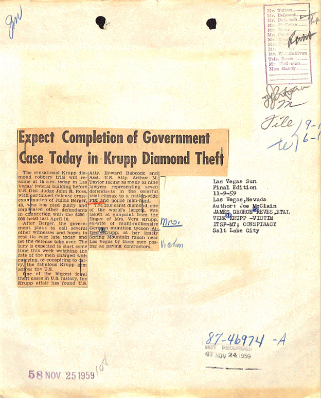 Glimmer of Justice: The Krupp Diamond, an FBI Investigation turned ...